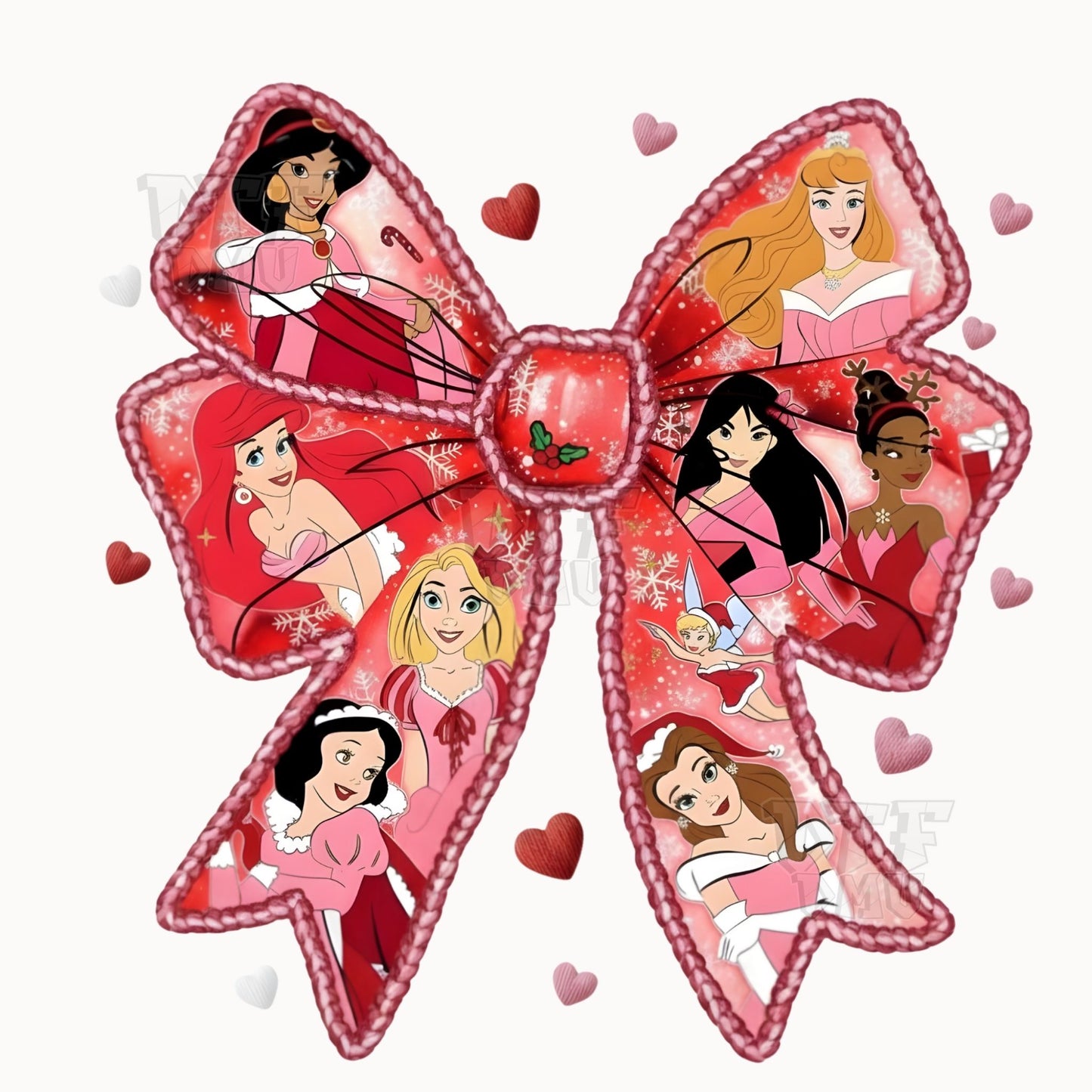 Disney Princess Valentine's Day BOW DTF Transfer Print Only. – DTF DMV